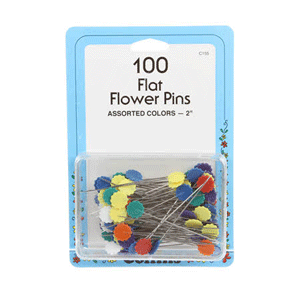 COLLINS 100 FLAT FLOWER PINS Sku:58187 – CraftTownFabrics