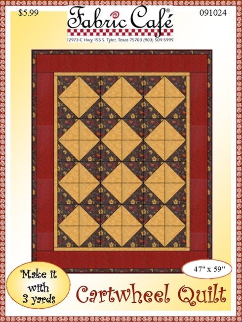 Cartwheel 3 Yard Quilt Pattern 91024-3 Sku: 61017 – CraftTownFabrics